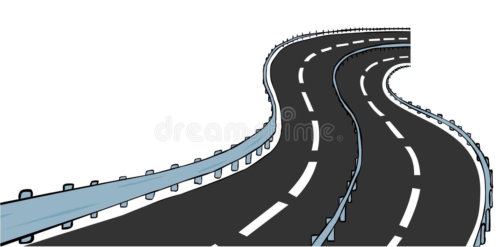 Un Simple Continu Concept De Route De Dessin Au Trait Illustration de ...