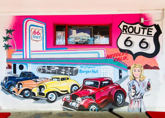 Route 66: imagen de archivo editorial. Imagen de vendimia - 38884569