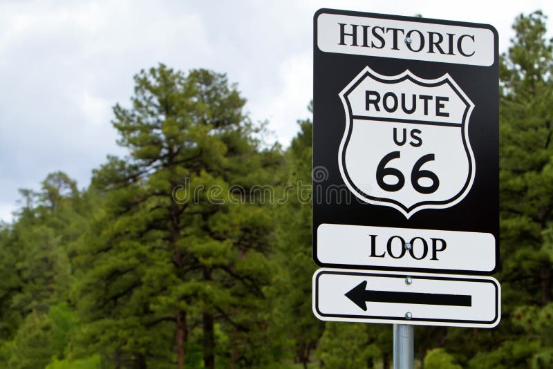 Route 66 road sign stock image. Image of vintage, outdoors - 15804109