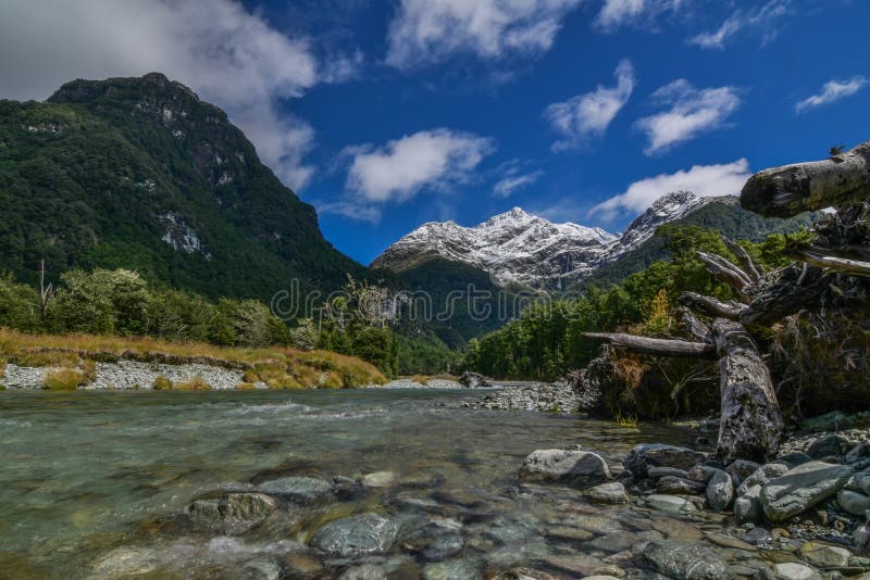 Route Burn River 2 stock image. Image of zealand, nature - 52380303