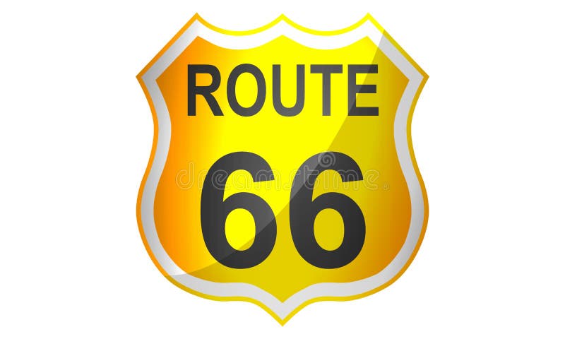 Route 66 Classic Icon, Travel Usa History Highway Stock Illustration ...