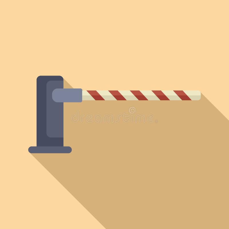 Route Crossing Barrier Icon Flat Vector. Direction Control Stock ...