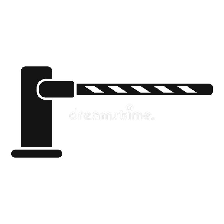 Route Crossing Barrier Icon Simple Vector. Direction Control Stock ...