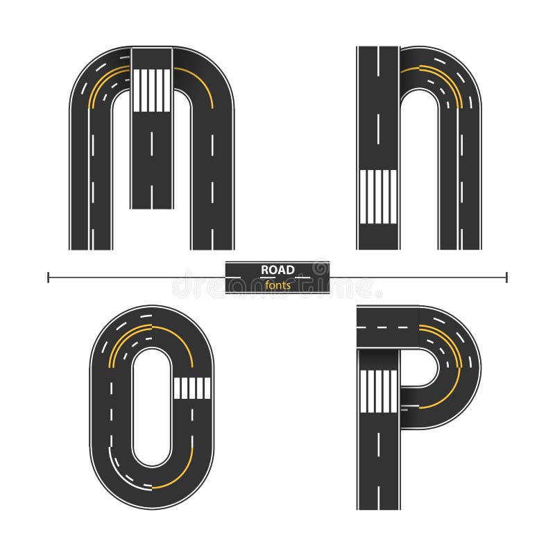 Route D'alphabet Dans Un Ensemble IJKL Illustration de Vecteur ...