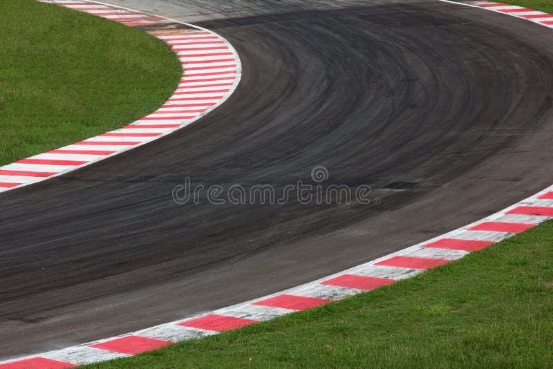 Route De Courbe De Voie De Course Image stock - Image du vide ...