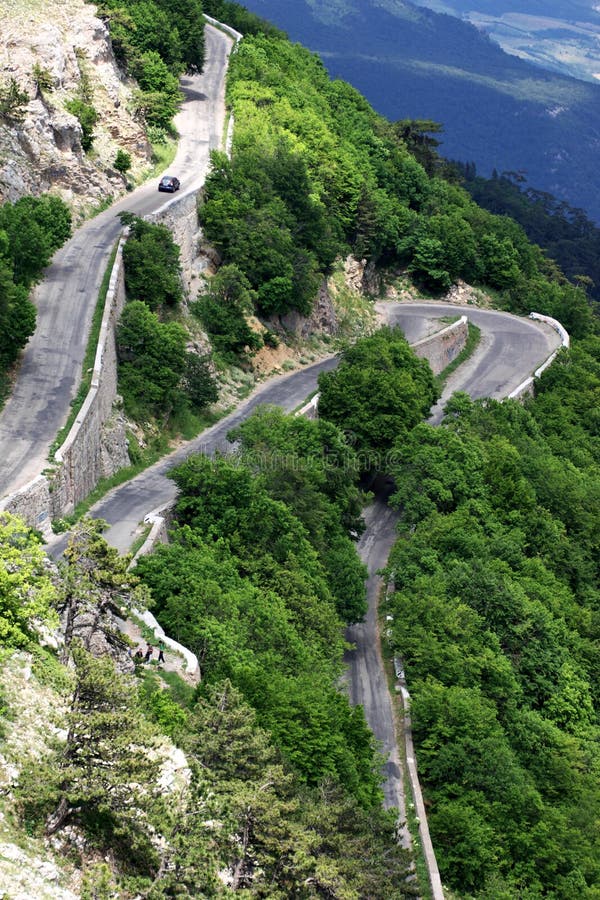 Vue D'une Route De Lacet De Montagne Image stock - Image du voyage ...