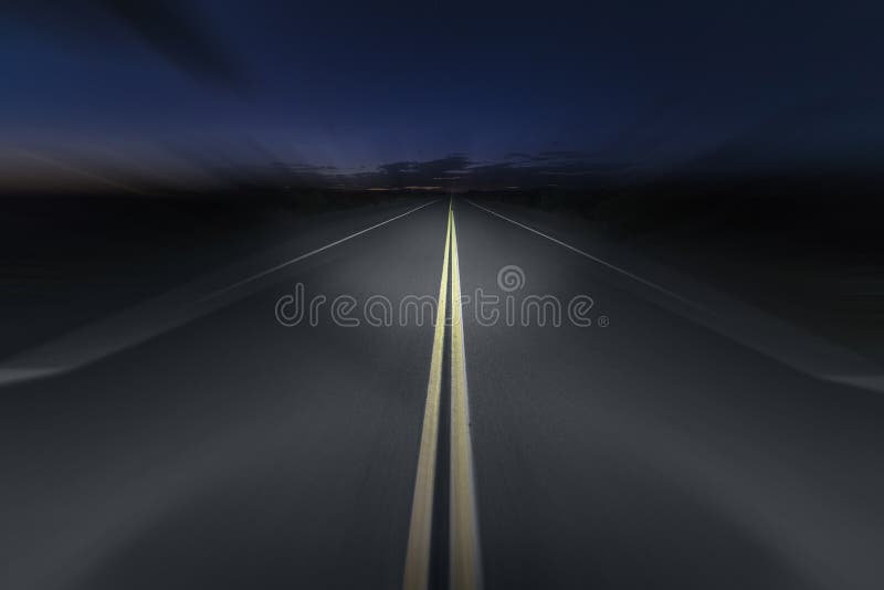Highway at Night stock photo. Image of travel, dusk, evening - 5469582