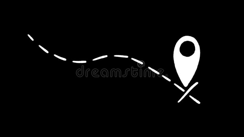 Route Destination Doodle Animation. Video Clip with Alpha Channel ...