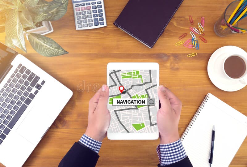 Route Destination Way Route City Map Destination Route NAVIGATI Stock ...