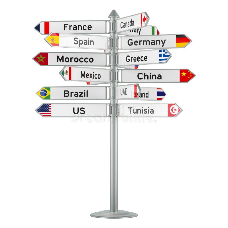 Countries Signpost Stock Illustrations – 186 Countries Signpost Stock ...