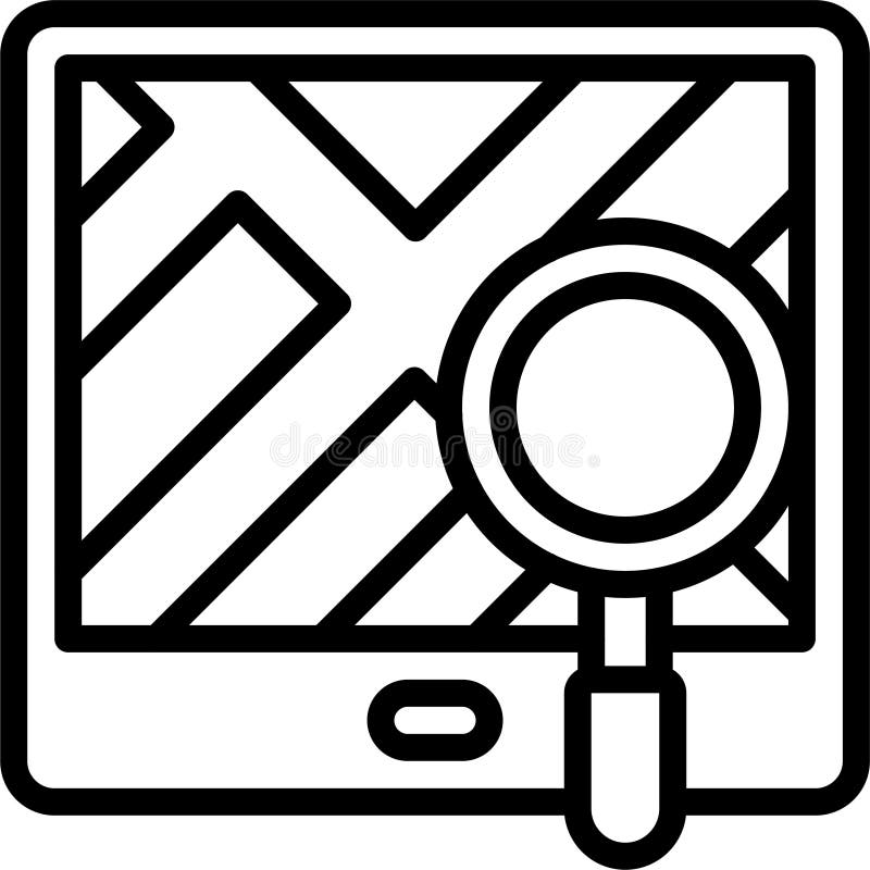 Route Finding Icon, Location Map and Navigation Vector Stock Vector ...