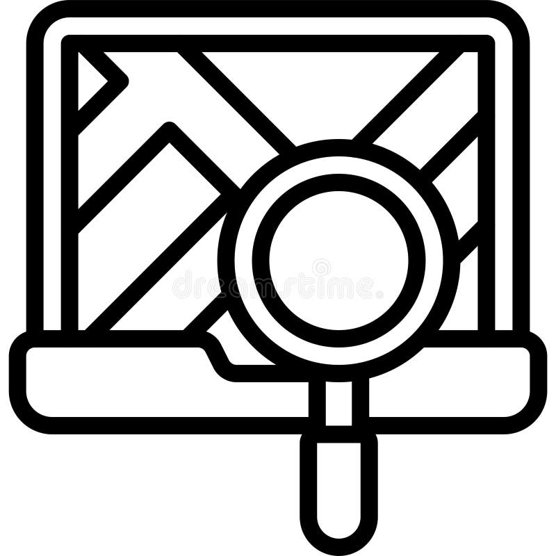 Route Finding Icon, Location Map and Navigation Vector Stock Vector ...