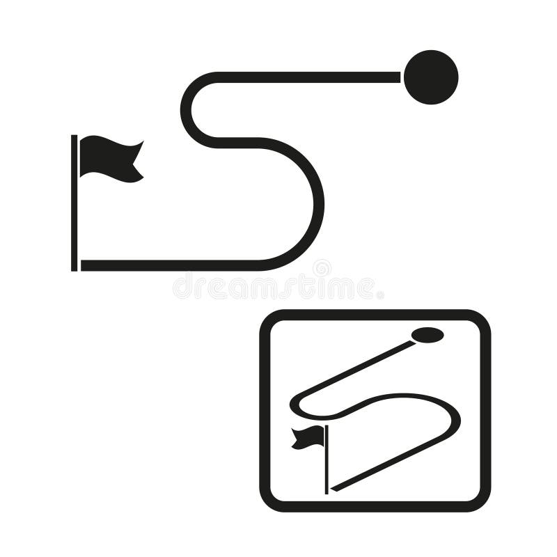 Route Flag Icon. Map Path Direction. Vector Illustration. EPS 10 Stock ...