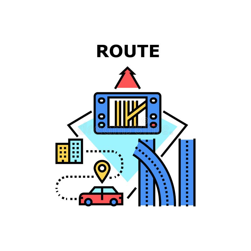 Route Guiding Vector Concept Color Illustration Stock Illustration ...