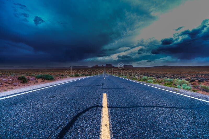 Route 163, Highway at Monument Valley Stock Image - Image of ...