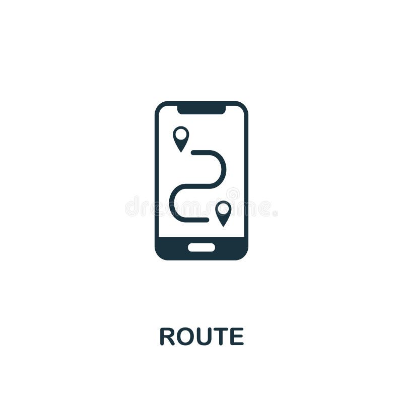 Route Icon. Creative Element Design from Tourism Icons Collection Stock ...