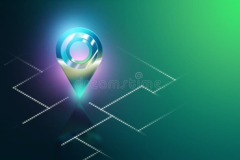 Route Icon, Distance, Arrival Point, GPS Navigation System. GPS Smart ...