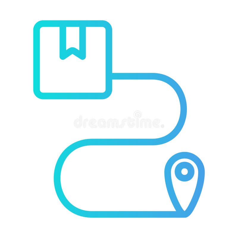 Route Icon in Gradient Style for Any Projects Stock Vector ...
