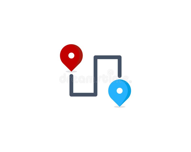 Route Icon Logo Design Element Stock Vector - Illustration of roadside ...