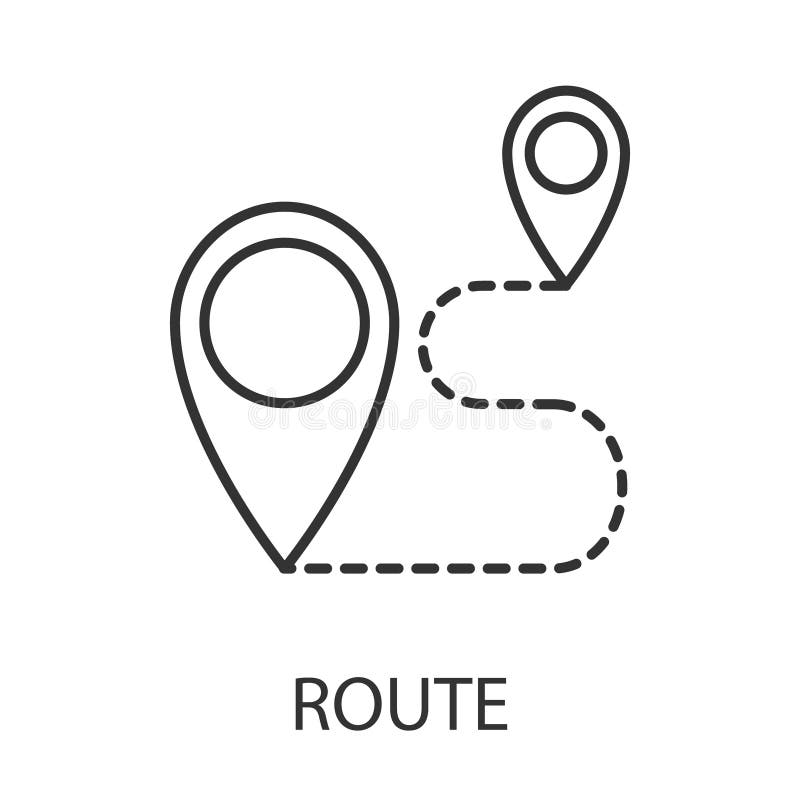 Route Icon or Logo in Modern Line Style. High Quality Black Outline ...
