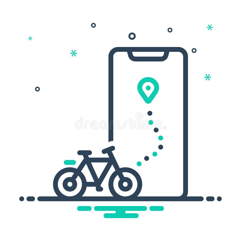 Mix Icon for Route, Mobile and Journey Stock Vector - Illustration of ...