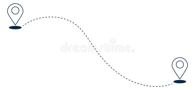 Dotted Direction Path Stock Illustrations – 697 Dotted Direction Path ...