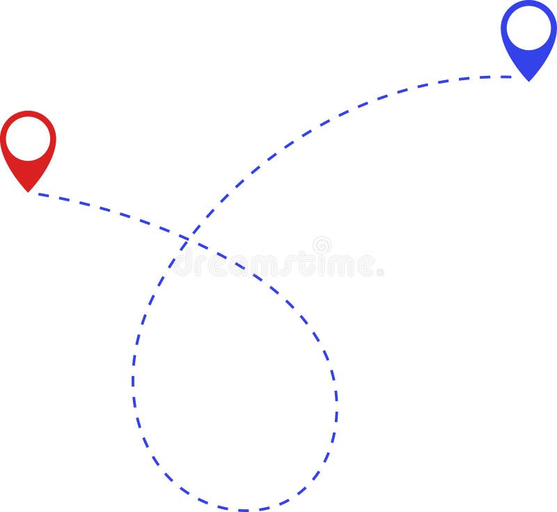 Route Icon - Two Points with Dotted Path and Location Pin. Route ... Route Icon - Two Points with Dotted Path and Location Pin. Route ...