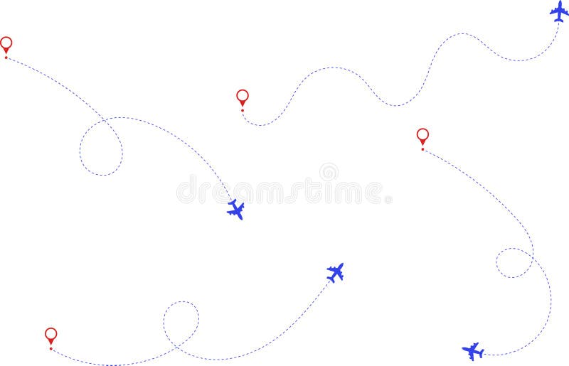 Route Icon - Two Points with Dotted Path and Location Pin. Route ...