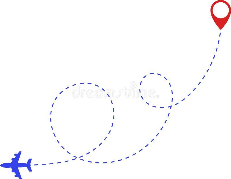 Route Icon - Two Points with Dotted Path and Location Pin. Route ...