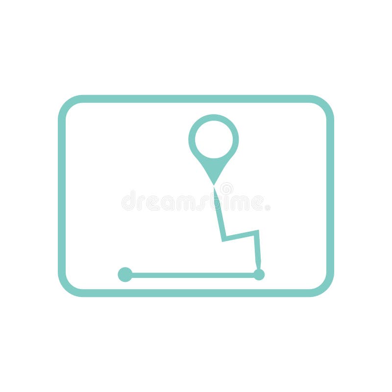 Route Icon Vector Sign and Symbol Isolated on White Background, Route ...