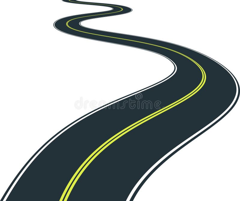 Road curves stock vector. Illustration of curves, road - 28640433