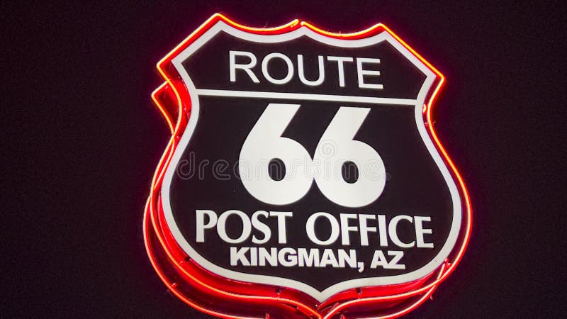 Route 66 Kingman Arizona Neon Sign Editorial Photography - Image of ...