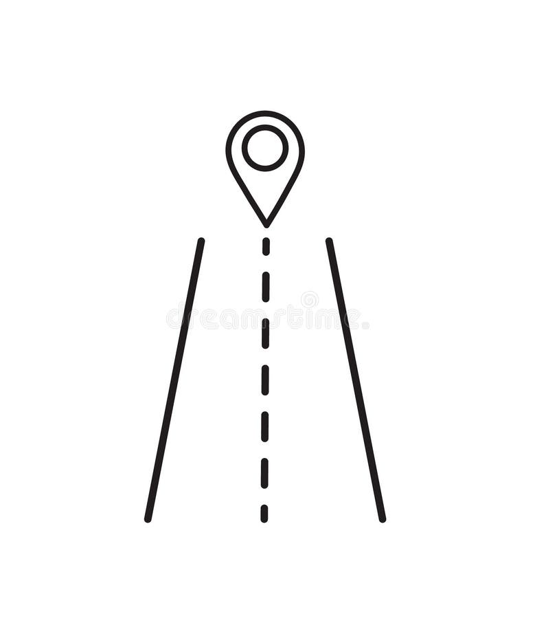 Route Location Icon. Start and End Journey Symbol. Two Pin Sign and ...