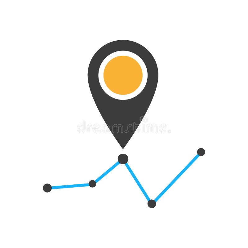 Map Marker on the Dotted Line. Vector Illustration Stock Illustration ...