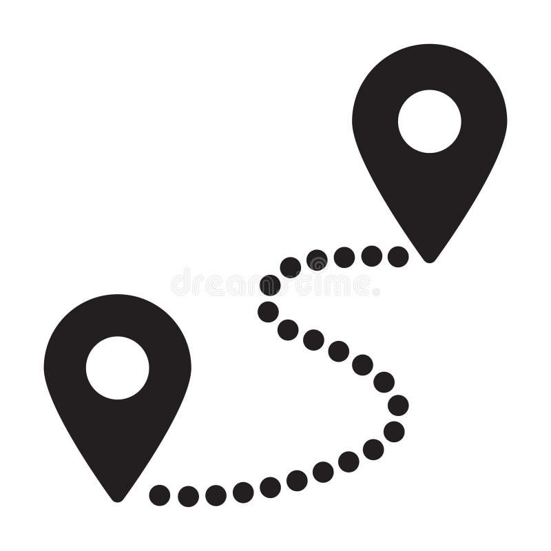 Route, Location, Pin, Path Fully Editable Vector Icon Stock Vector ...