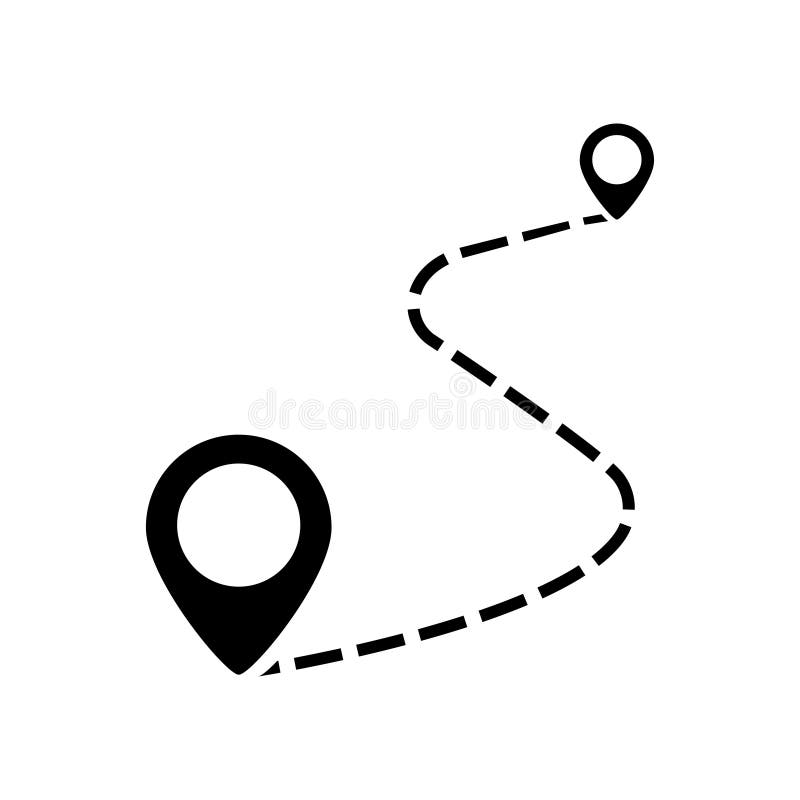 Route Location Symbol. Vector Isolated Icon. Concept of Path Road ... Route Location Symbol. Vector Isolated Icon. Concept of Path Road ...