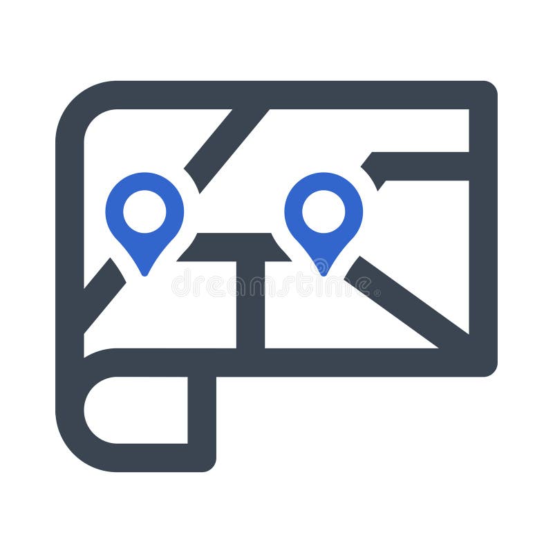 Route map icon stock vector. Illustration of symbol - 273799797