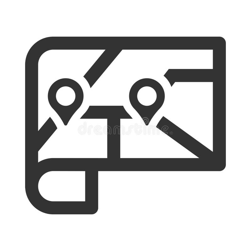Route map icon stock vector. Illustration of position - 273799923