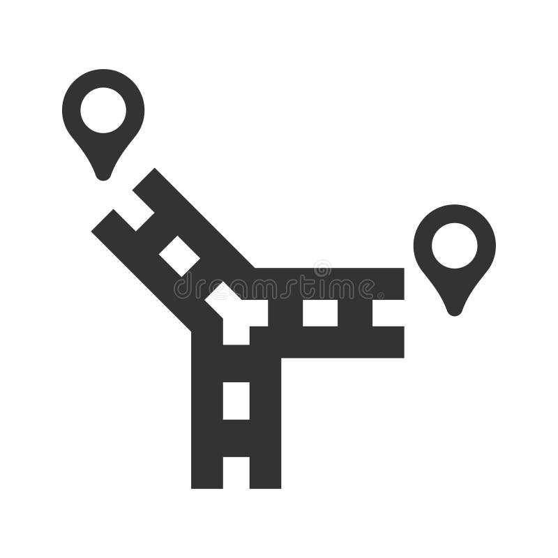 Route map icon stock vector. Illustration of vector - 330713441