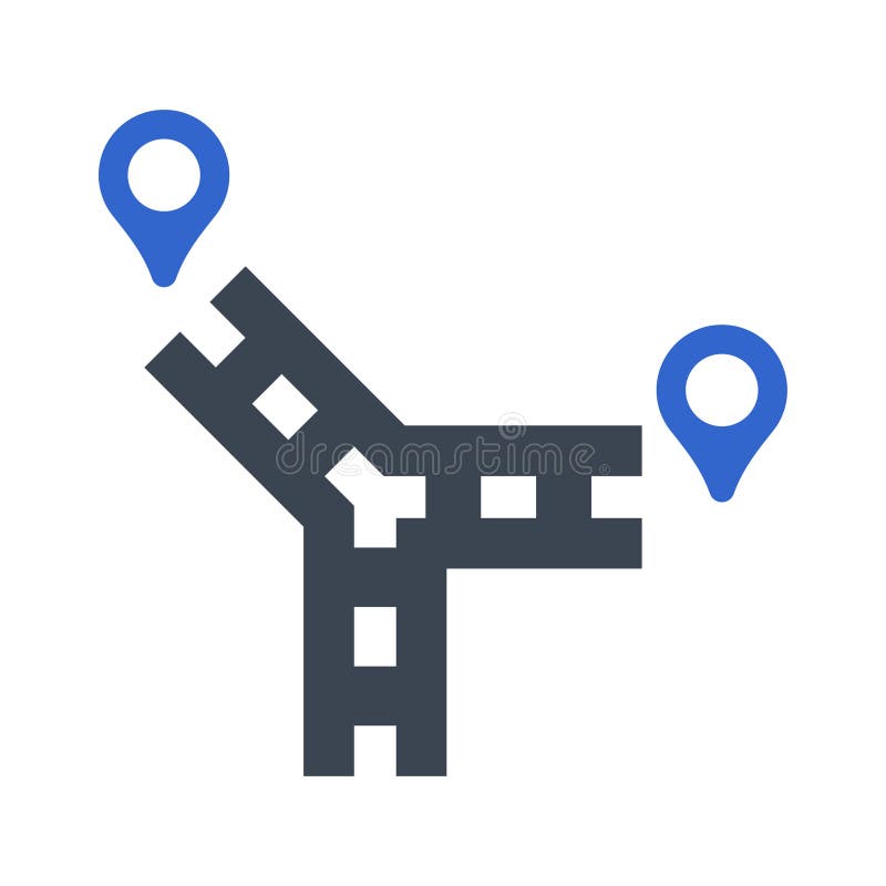 Route map icon stock vector. Illustration of destination - 330713510