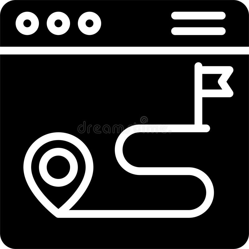 Route Map Icon, Location Map and Navigation Vector Stock Vector ...