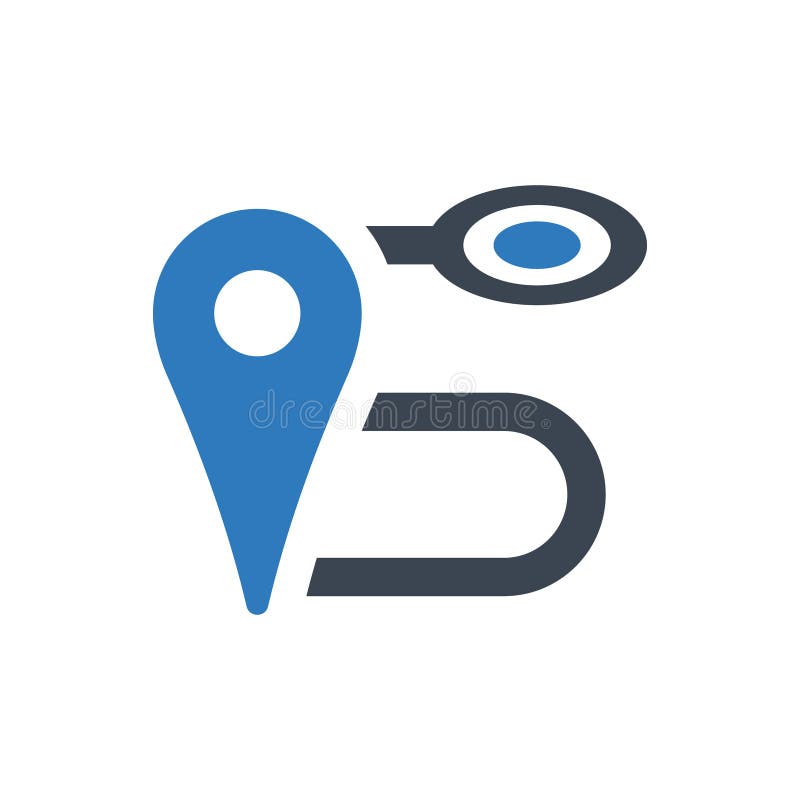 Route map icon stock vector. Illustration of vector - 262612853