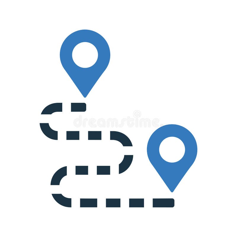Route, Map, Navigation Icon. Simple Editable Vector Design Isolated on ...