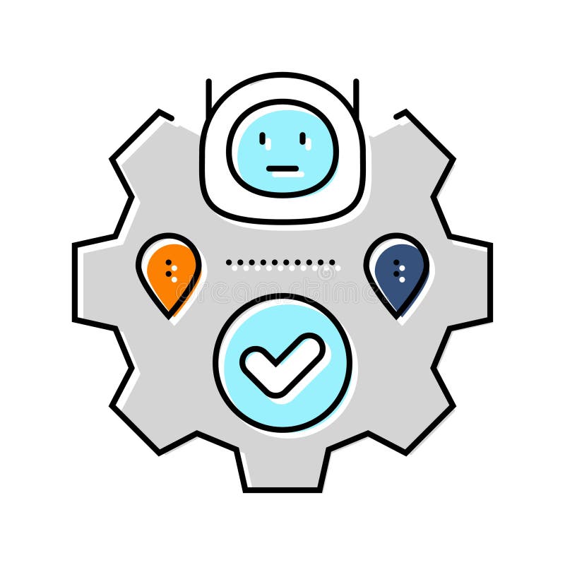 Route Optimization Autonomous Delivery Color Icon Vector Illustration ...