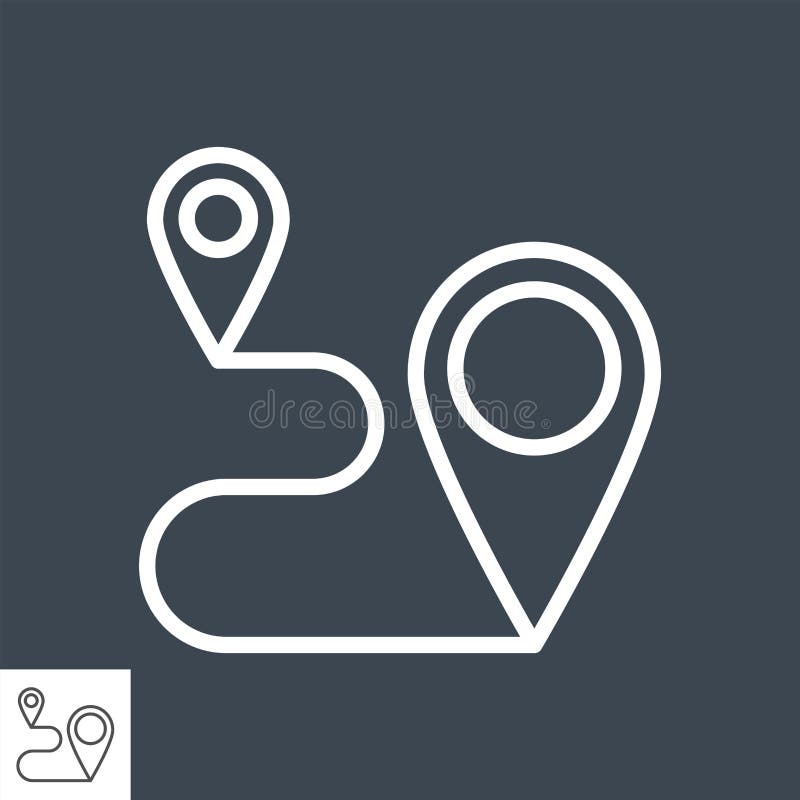 Route Planner Icon, Location Map and Navigation Vector Stock Vector ...