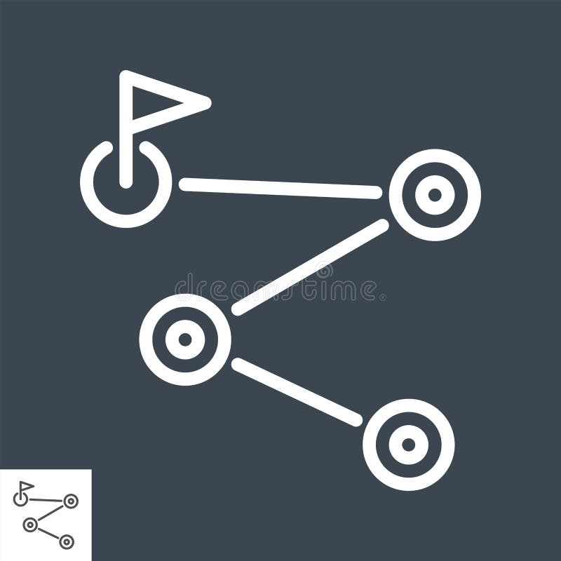 Route planner line icon stock vector. Illustration of design - 89760427