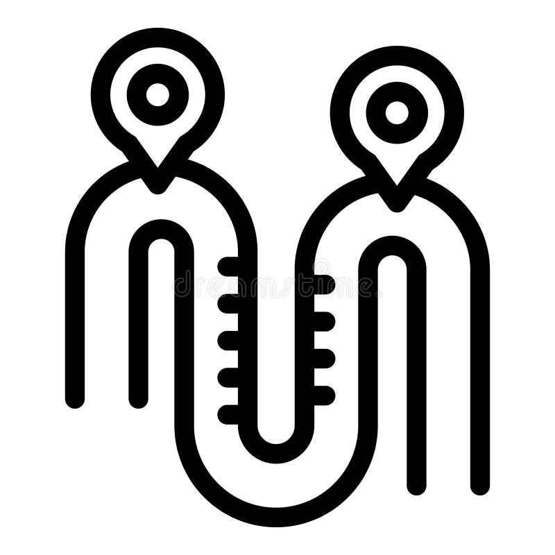Route Planning with Gps Tracking App Showing Start and End Points Stock ...