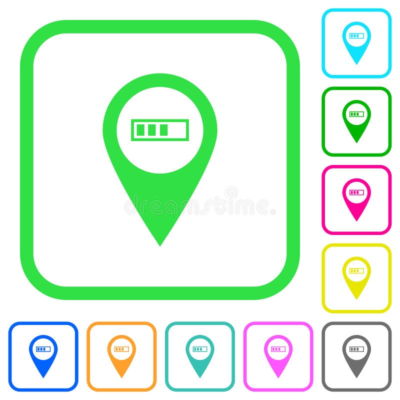 Route Planning GPS Vivid Colored Flat Icons Stock Vector - Illustration ...