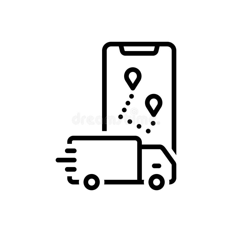 Car Route. Planning Routes. Traveling by Car. Distance Tracking Stock ...