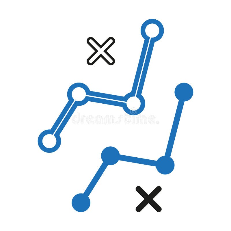 Route Points Pictograph. Vector Illustration. EPS 10 Stock Vector ...
